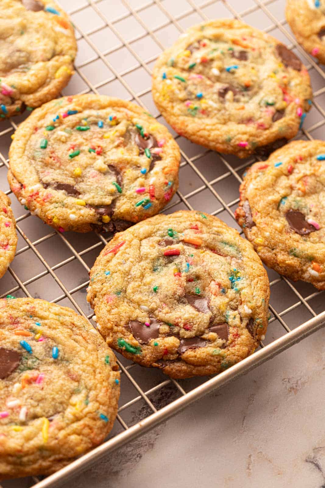 One Bowl Chocolate Chip Sprinkle Cookies Recipe - One Bowl Bakery