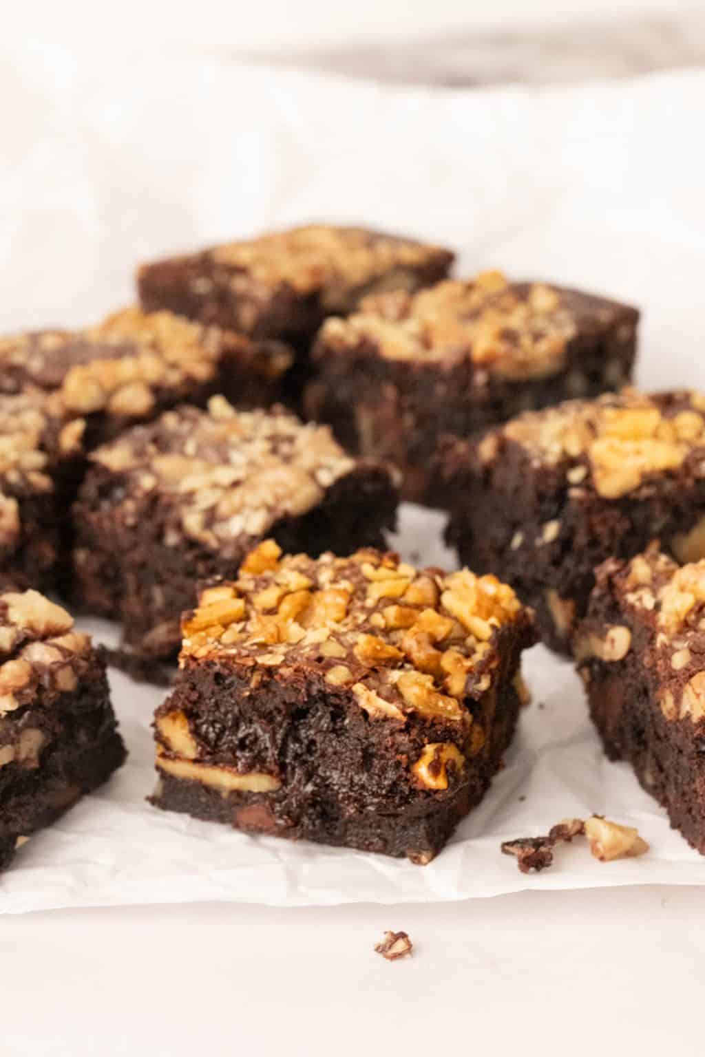Fudgy Chocolate Walnut Brownies (One Bowl Recipe) - One Bowl Bakery