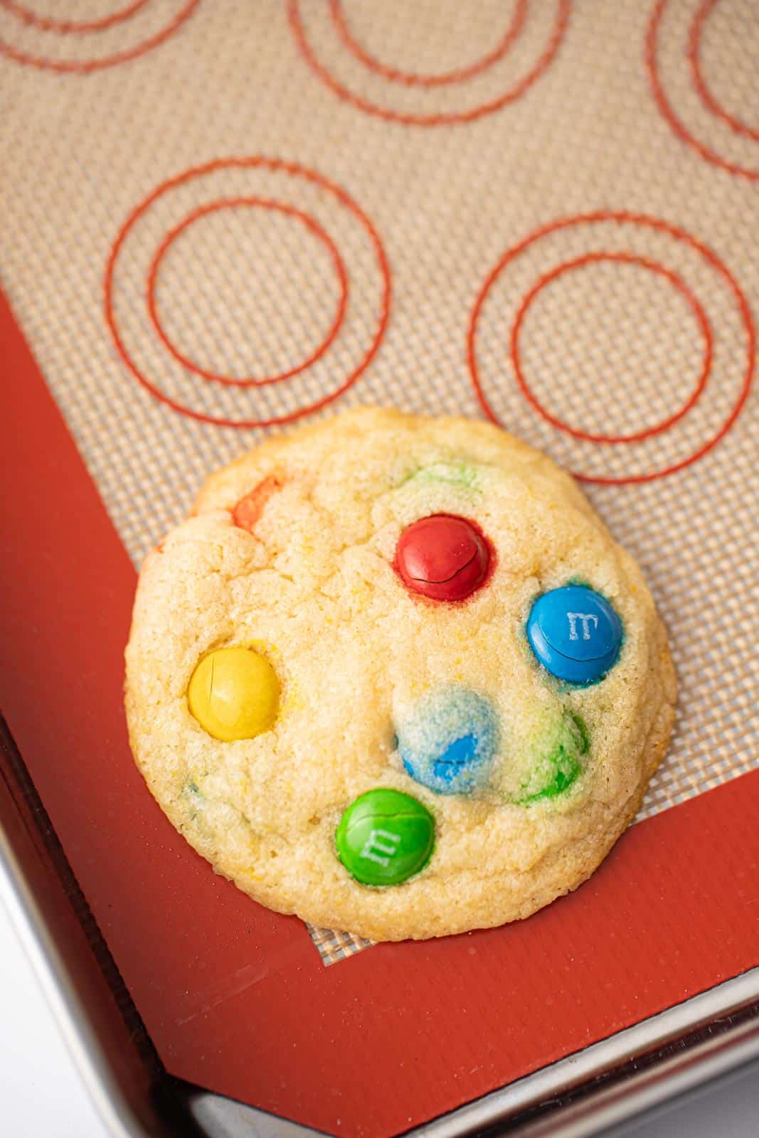 Chewy Sugar Cookies with M&Ms (Bakery Style Recipe) - One Bowl Bakery
